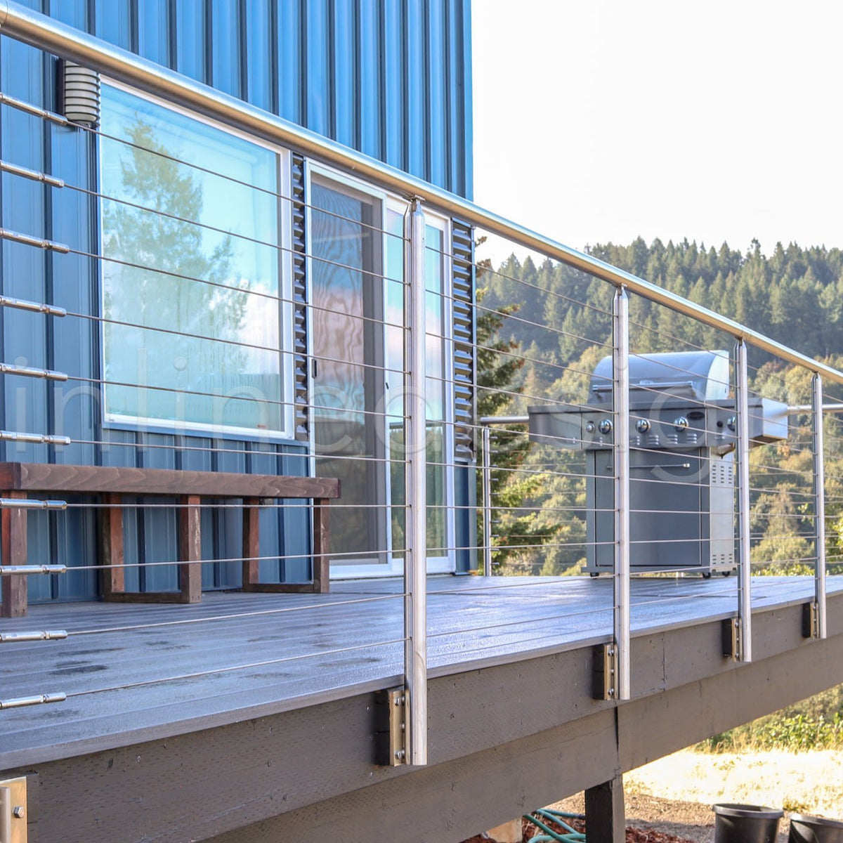 Andrew’s Secluded Mountainside Deck Railing in OR – Inline Design