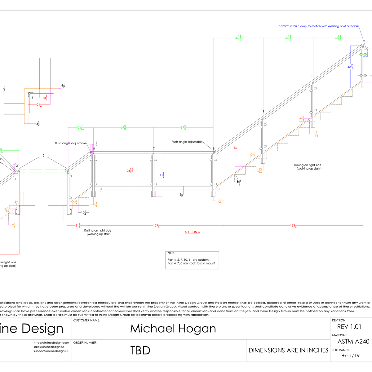 CAD Drawing & Custom Fabrication for Cable and Glass Railings – Inline ...