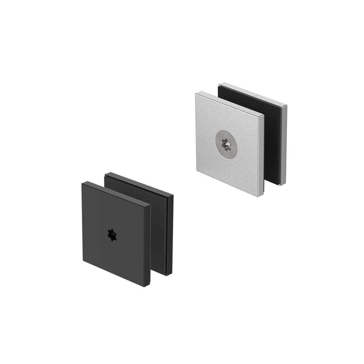 Square Glass Clamp Stabilizer Middle for Glass Railings – Inline Design