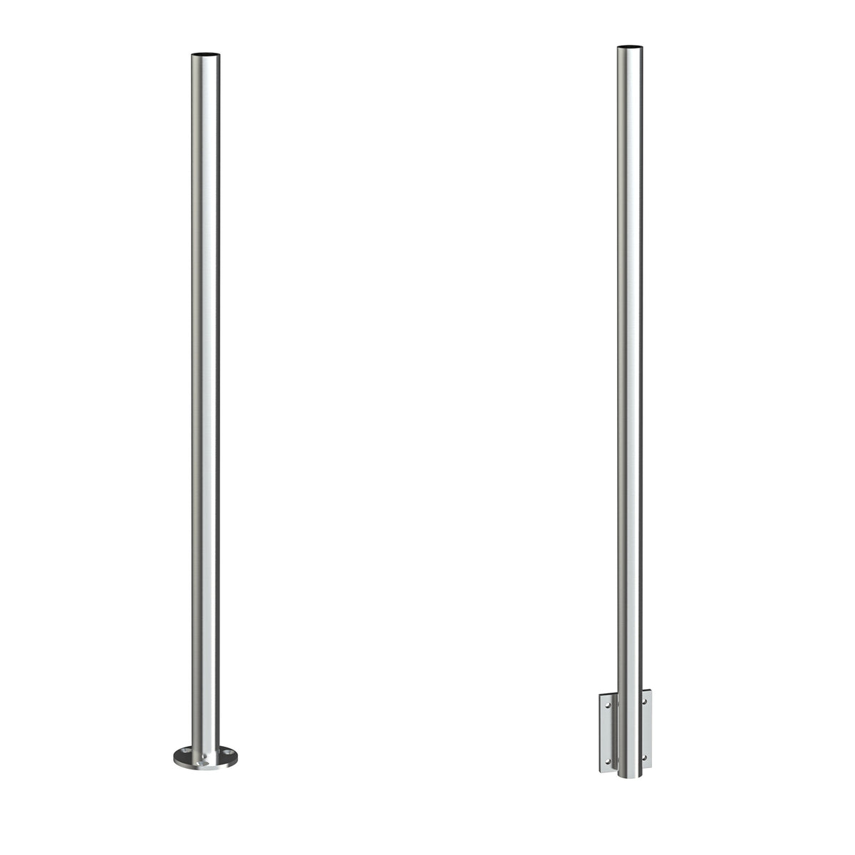 Round Barebone/Blank Fascia/Surface Post for Custom Railings - Stainle ...