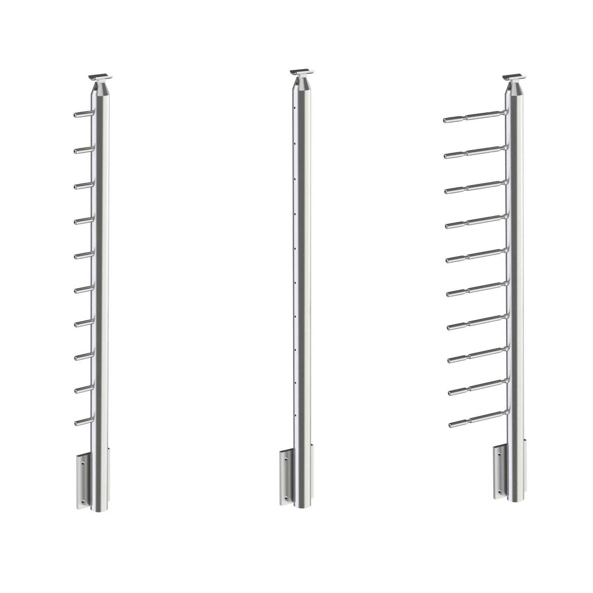 Cable Railing Round Stainless Steel 316 Fascia Mount Post – Inline Design